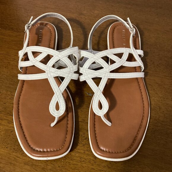 Kelly & Katie | Shoes | Kelly Katie Women Size 9 2 White Strappy ...